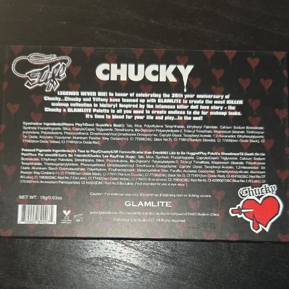 Glamlite | Makeup | Glamlite Chucky Crazy In Love Palette | Poshmark
